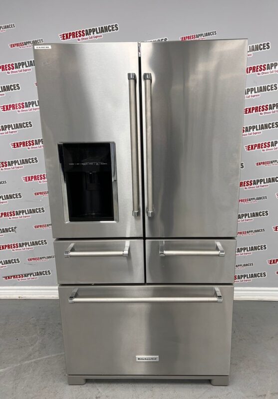 Used KitchenAid 36 Inch Fridge KRMF706ESS01 For Sale | ️ Express Appliances