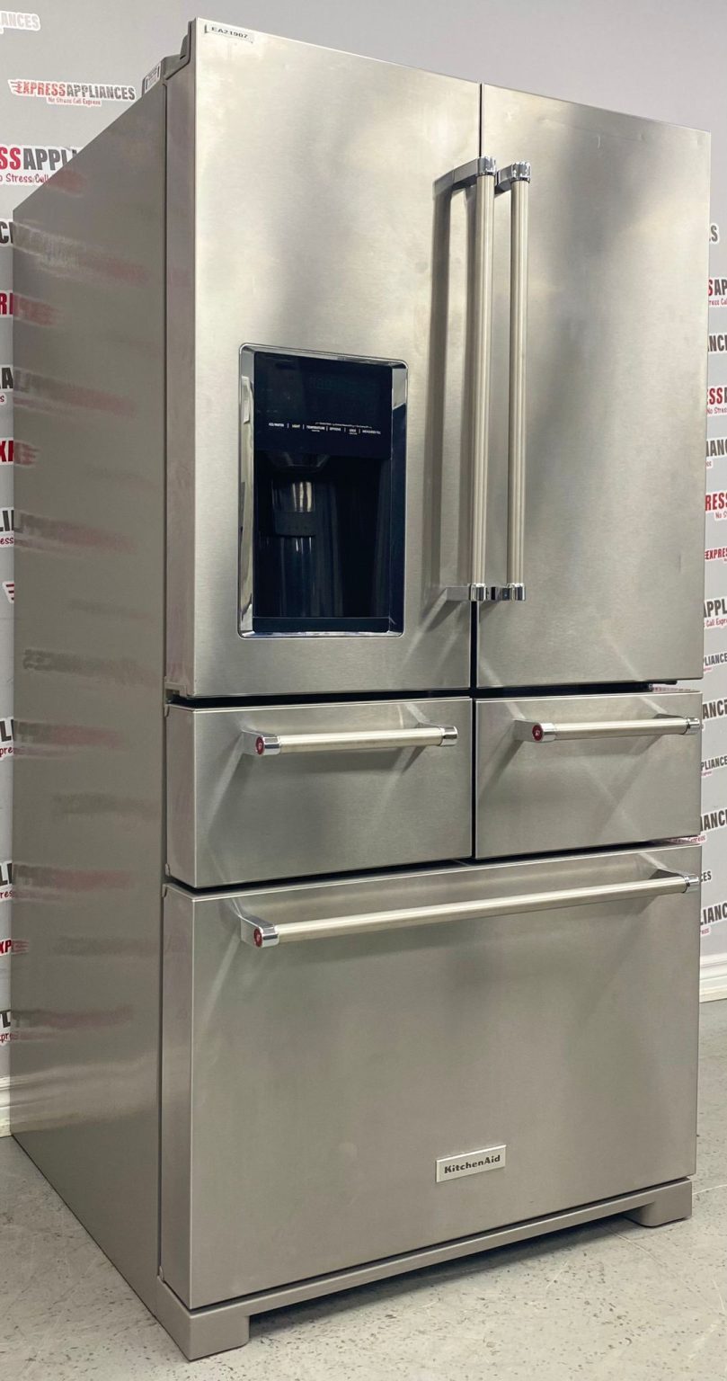 Used KitchenAid 36 Inch Fridge KRMF706ESS01 For Sale | ️ Express Appliances
