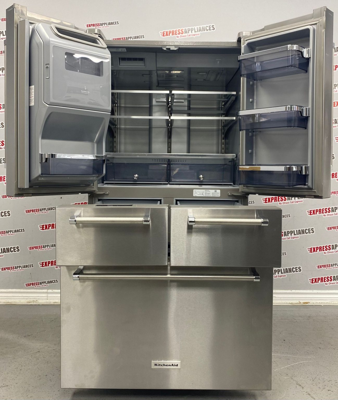 Used KitchenAid 36 Inch Fridge KRMF706ESS01 For Sale | ️ Express Appliances