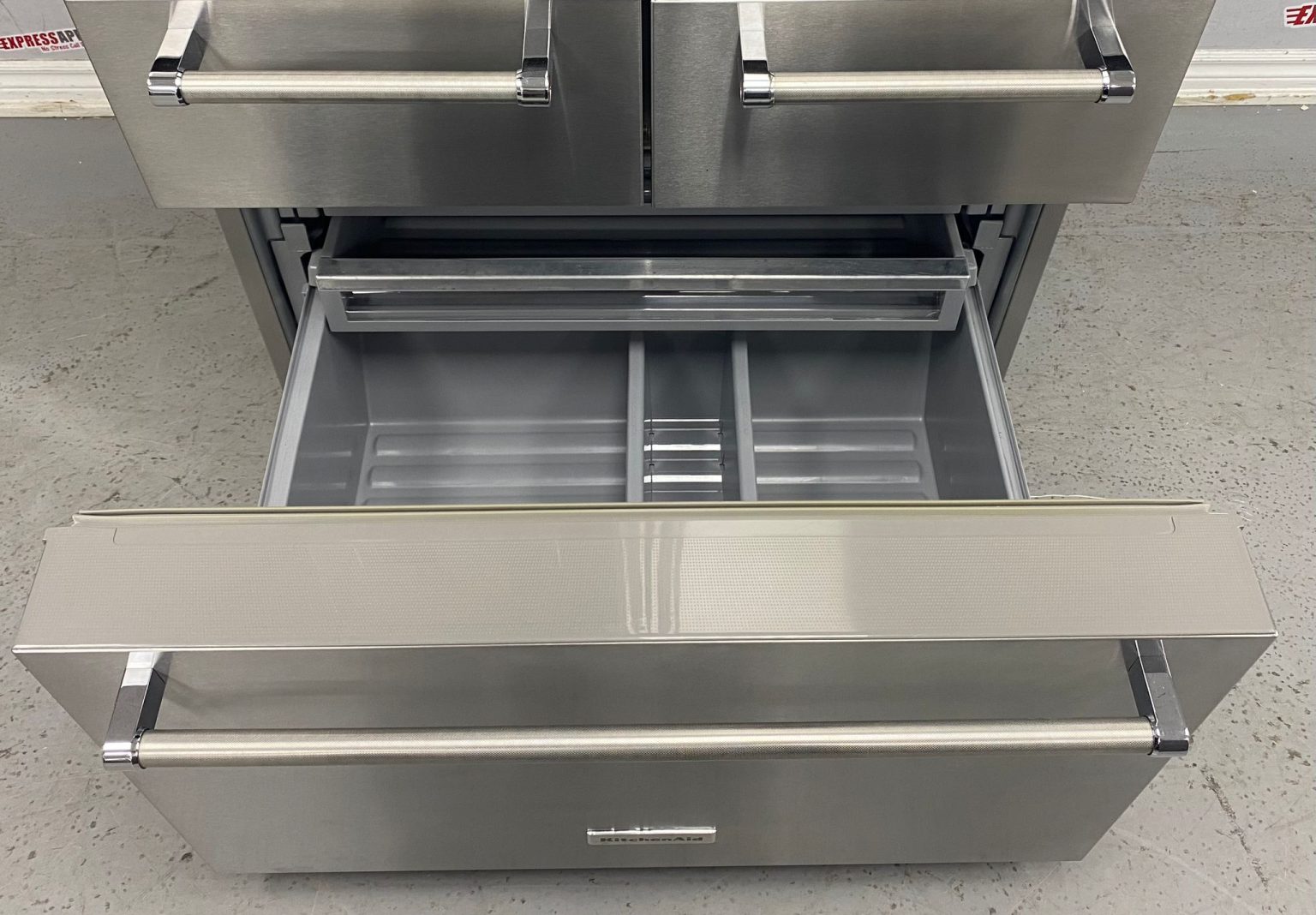 Used KitchenAid 36 Inch Fridge KRMF706ESS01 For Sale | ️ Express Appliances