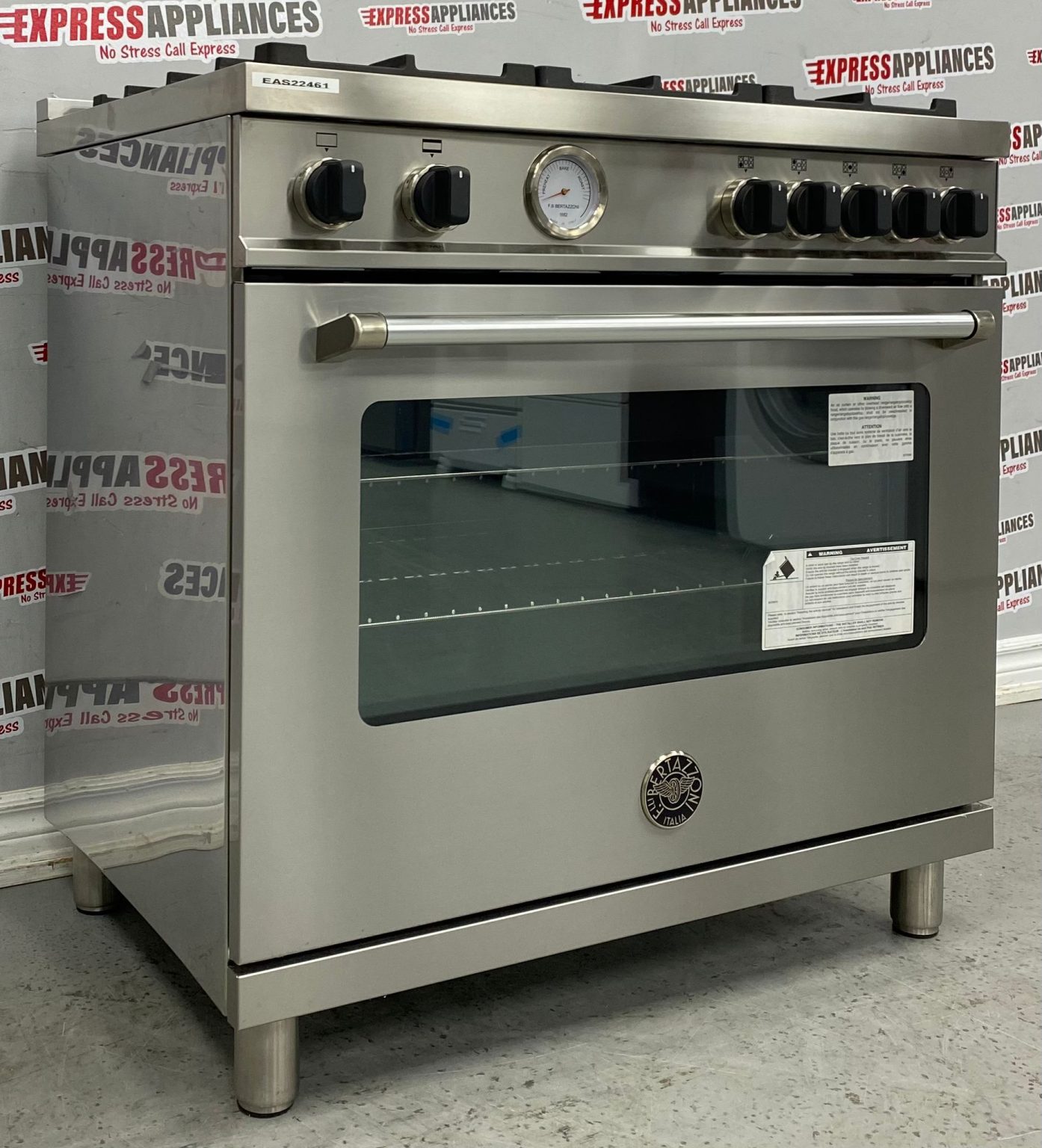Used Bertazzoni 36" Freestanding Gas Stove MAST365GASXV For Sale | ️ Express Appliances
