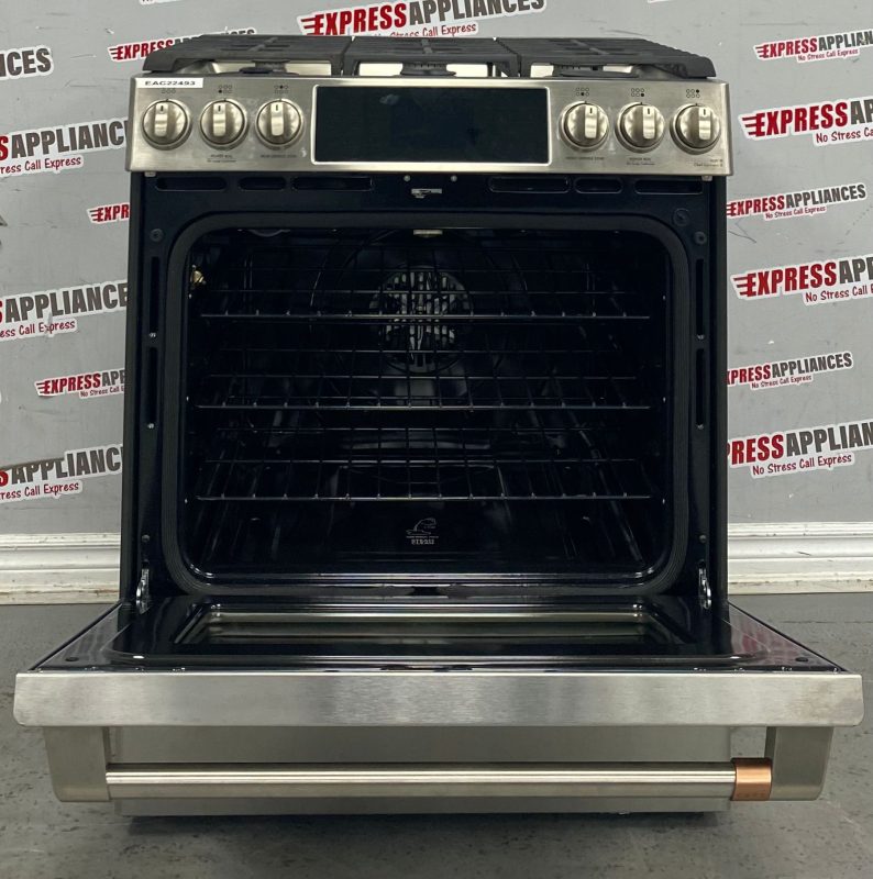 Open Box GE Café 30” Slide-In Gas Range CCGS700P2M3S1 For Sale | ️ ...