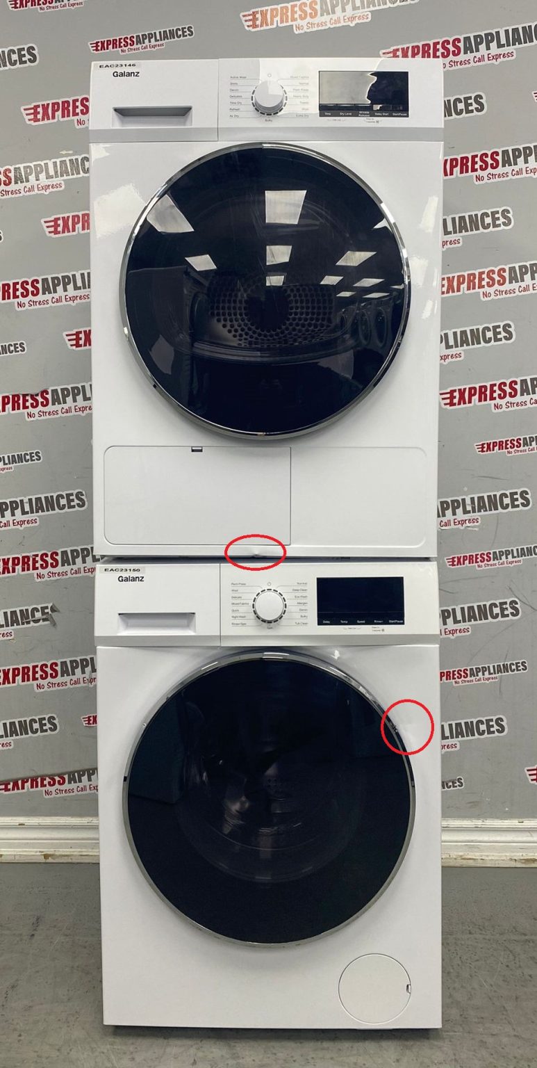 Used Galanz 24" Front Load Washer and Ventless Dryer Stackable Set ...