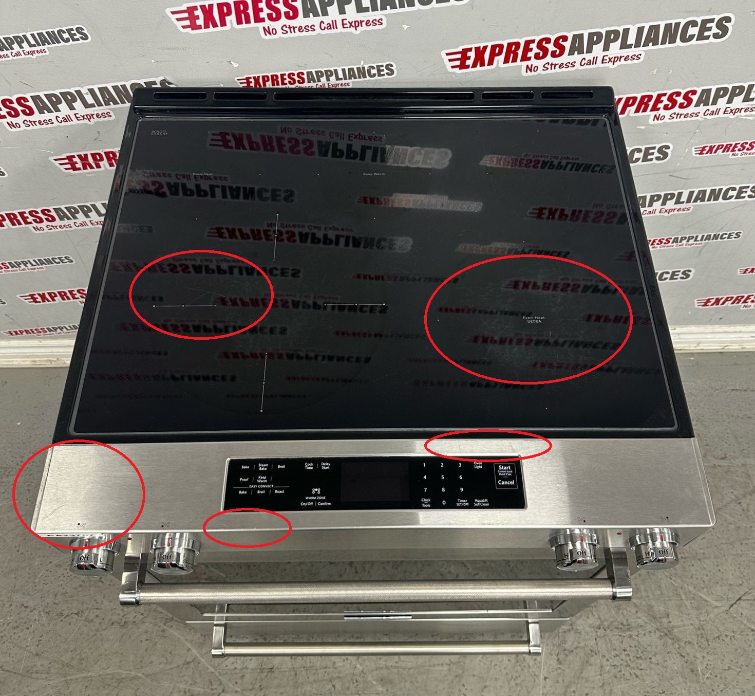 Used KitchenAid 30” Slide-In Glass Top Stove YKSED700ESS3 For Sale| ️ ...