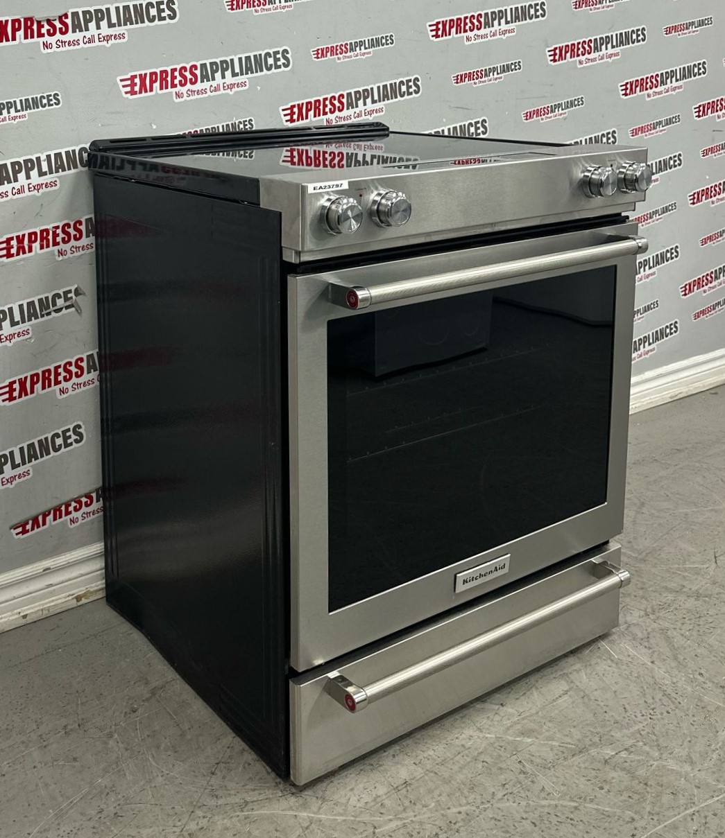 Used KitchenAid 30” Slide-In Glass Top Stove YKSED700ESS3 For Sale| ️ ...