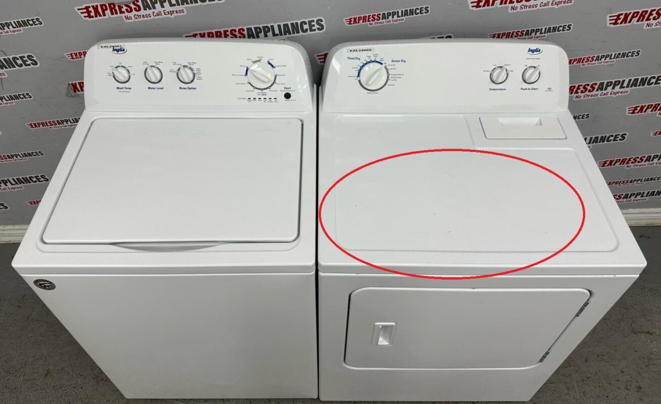 Used Inglis Top Load 27” Washer and 29” Electric Dryer Side-by-Side Set ...