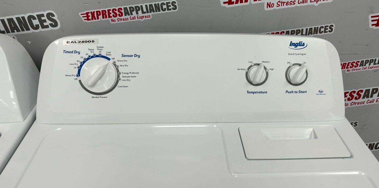 Used Inglis Top Load 27” Washer and 29” Electric Dryer Side-by-Side Set ...