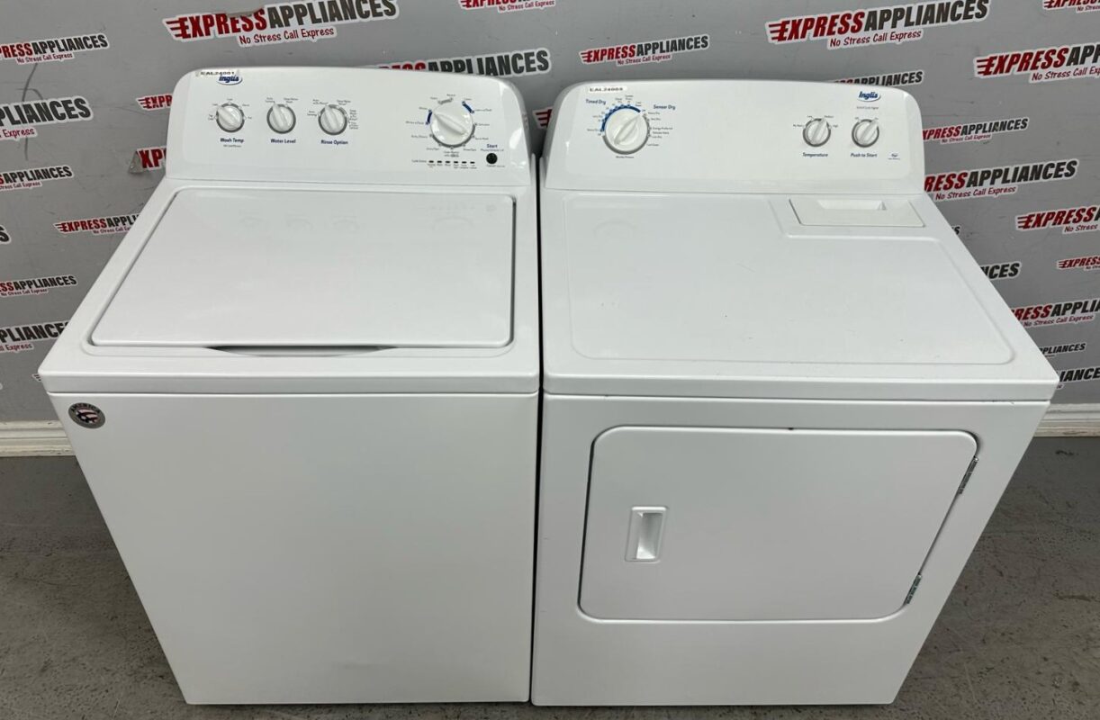 Used Inglis Top Load 27” Washer and 29” Electric Dryer Side-by-Side Set ...