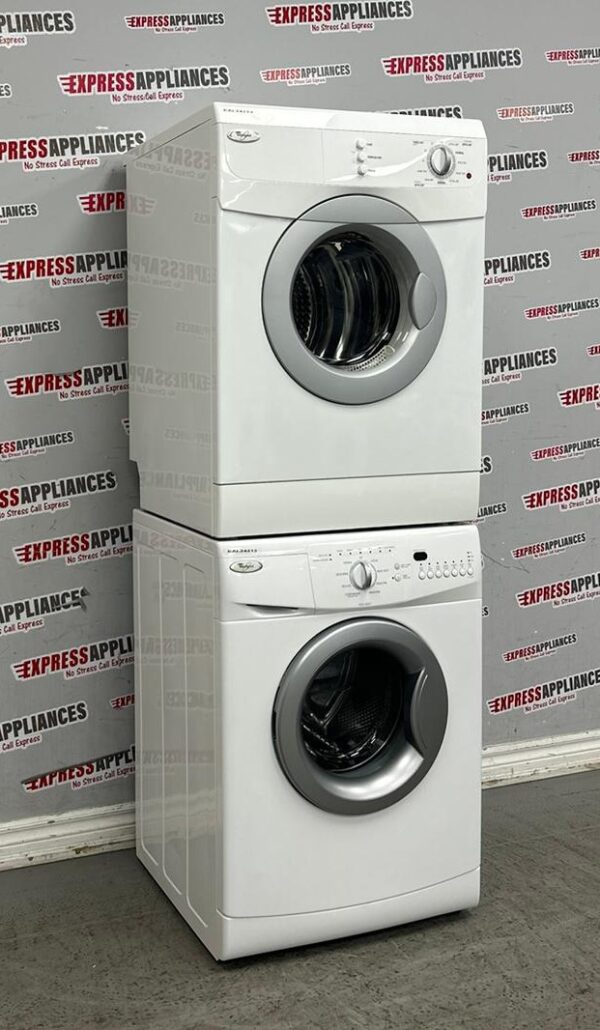 Used Whirlpool 24” Washer and Dryer Stackable Set WFC7500VW2 ...