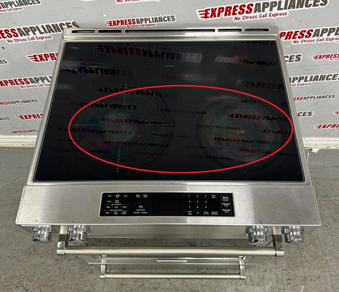 Used KitchenAid 30” Slide-In Glass Top Stove YKSEB900ESS3 For Sale | ️ ...
