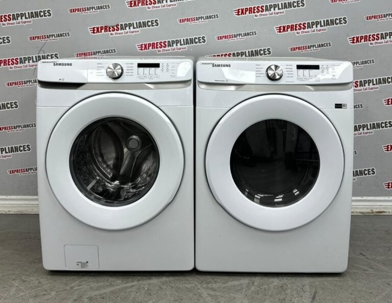 Used Samsung 27" Washer and Dryer Stackable Set WF45T6000AW/A5 ...