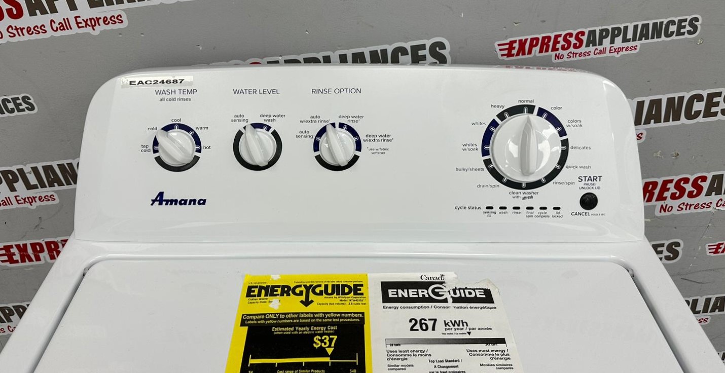Open Box Amana 27” Top Load Washing Machine NTW4519JW2 For Sale | ️ ...