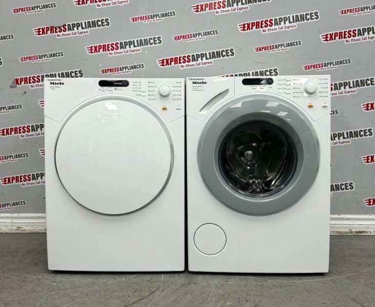Used Miele 24” Front Load Washer and Electric Dryer Stackable Set W1623 ...