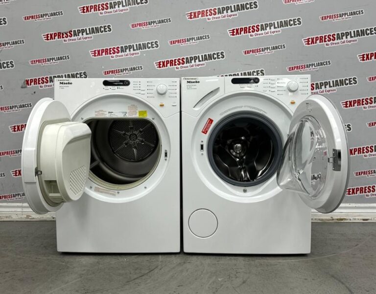 Used Miele 24” Front Load Washer and Electric Dryer Stackable Set W1623 ...