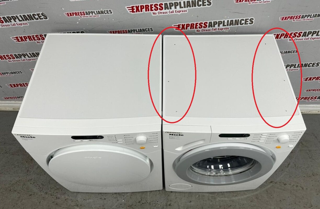 Used Miele 24” Front Load Washer and Electric Dryer Stackable Set W1623 ...