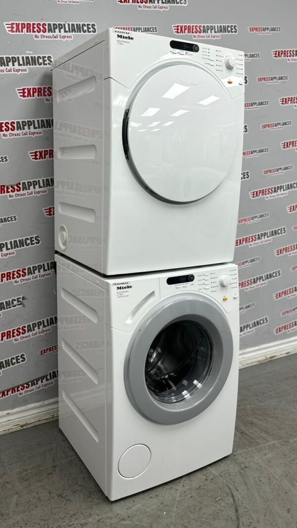 Used Miele 24” Front Load Washer and Electric Dryer Stackable Set W1623 ...