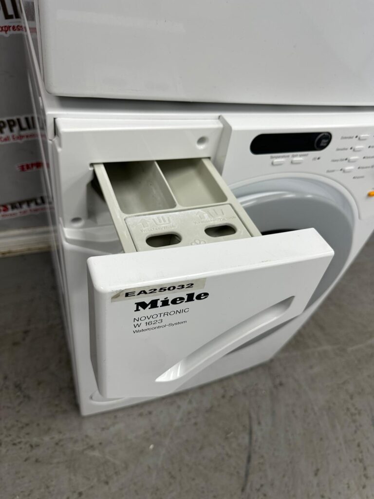 Used Miele 24” Front Load Washer and Electric Dryer Stackable Set W1623 ...