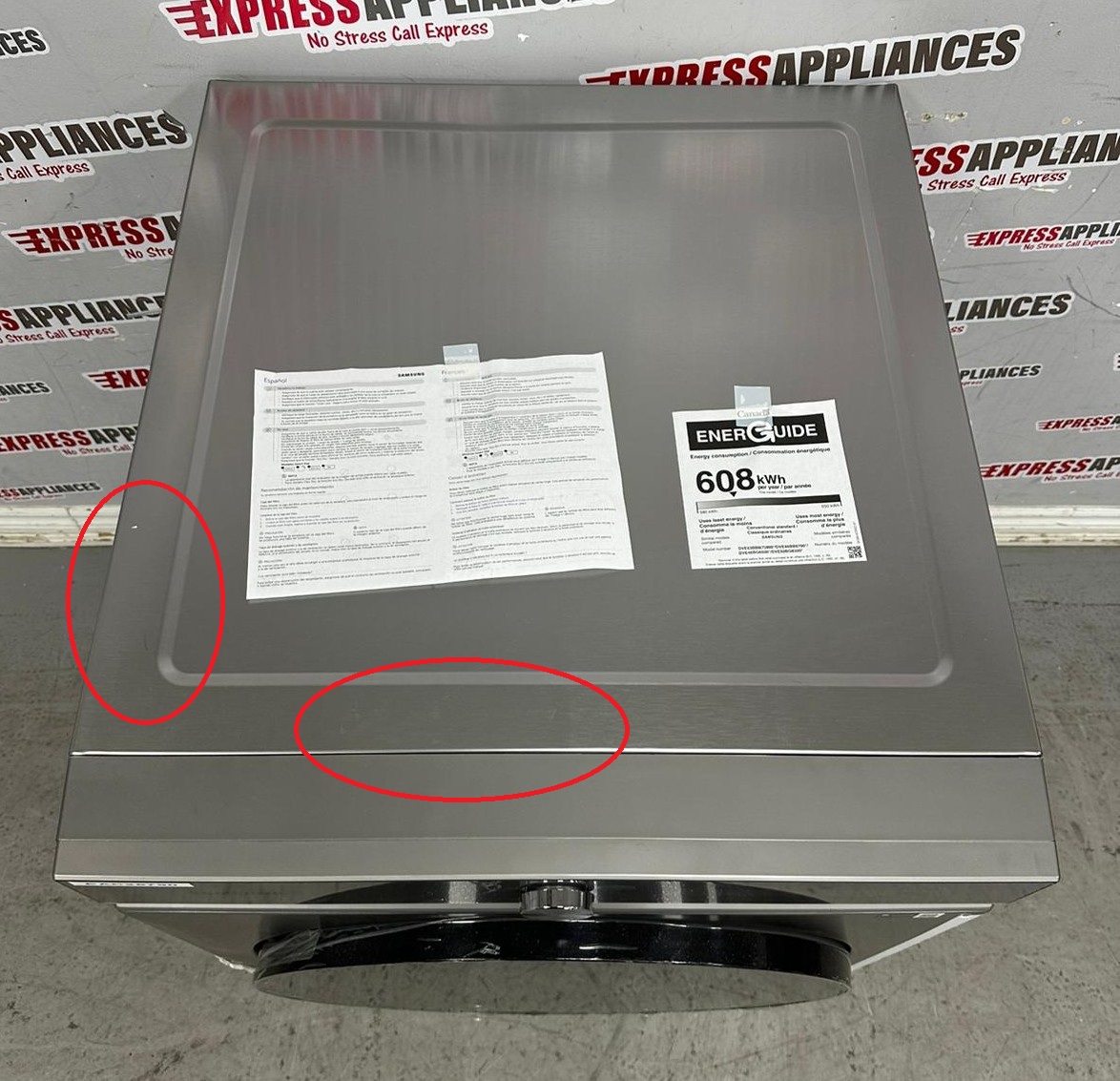 Open Box Samsung 27” Electric Stackable Dryer DVE53BB8700TAC For Sale ...