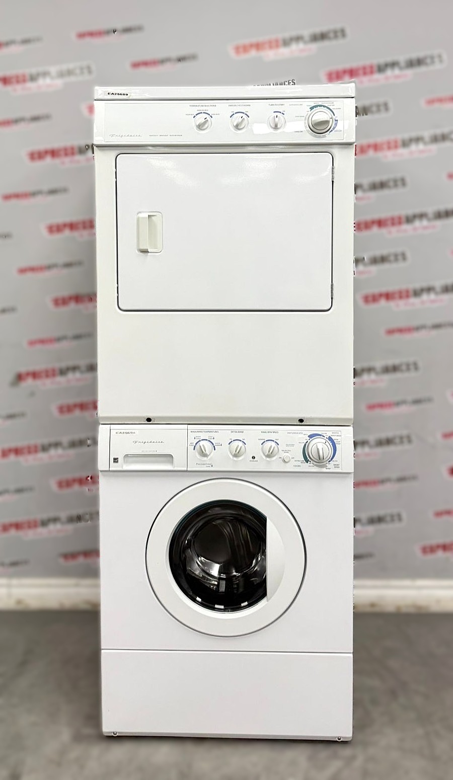 Used Frigidaire 27” Front Load Washer and Electric Dryer Stackable Set ...